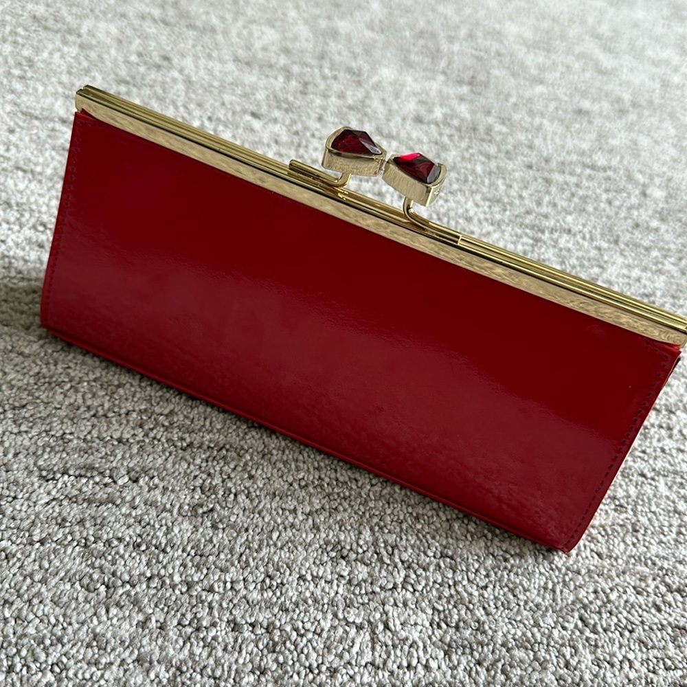Ted Baker Red Clutch Small Imperfection -See Zoomed I… - Gem